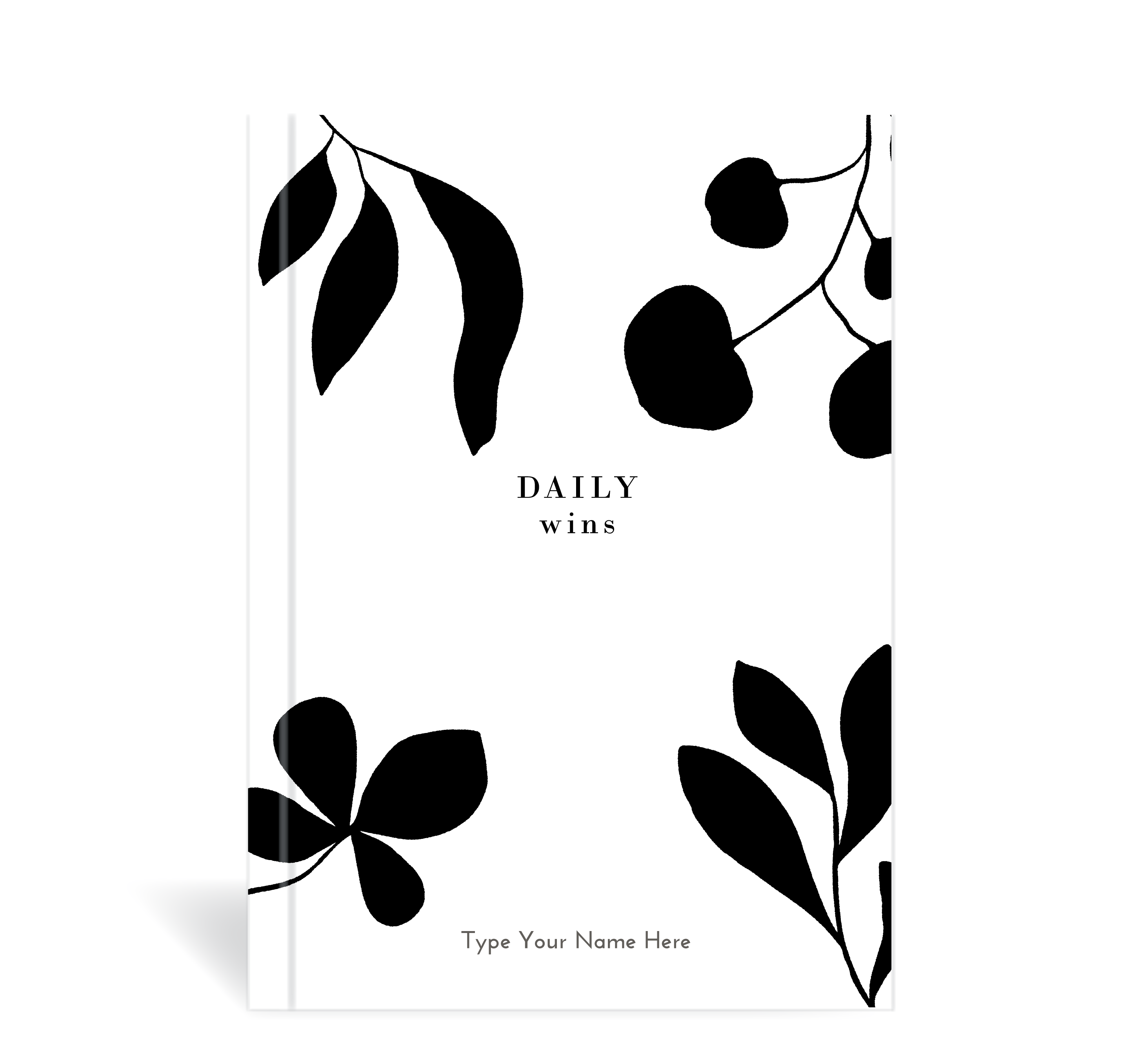 A5 Journal - Daily Wins - Leaves - Black – Dream Life