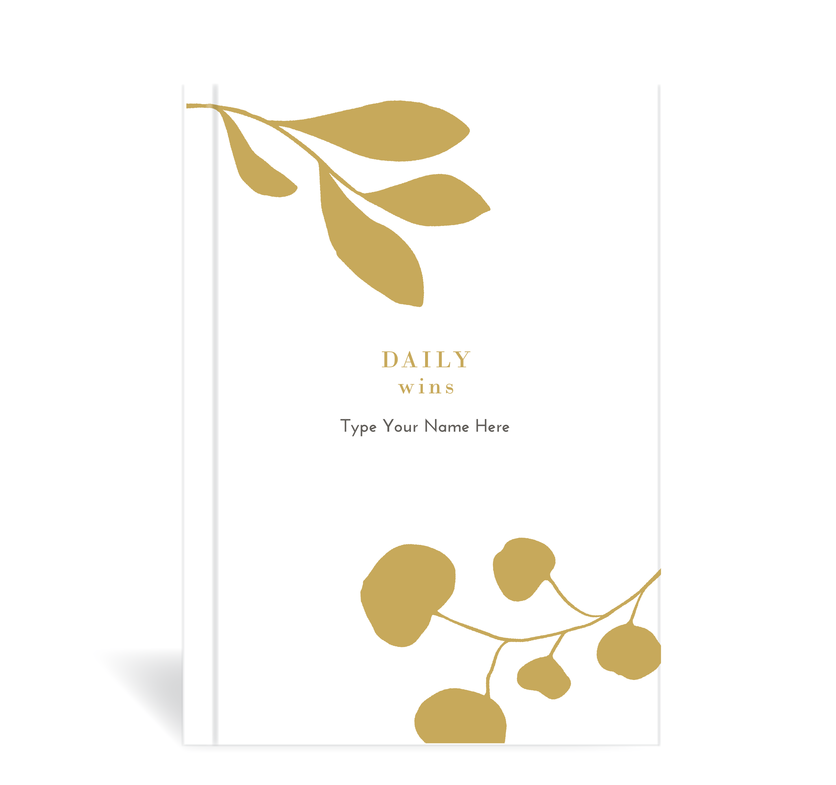 A5 Journal - Daily Wins - Leaves - Mustard – Dream Life