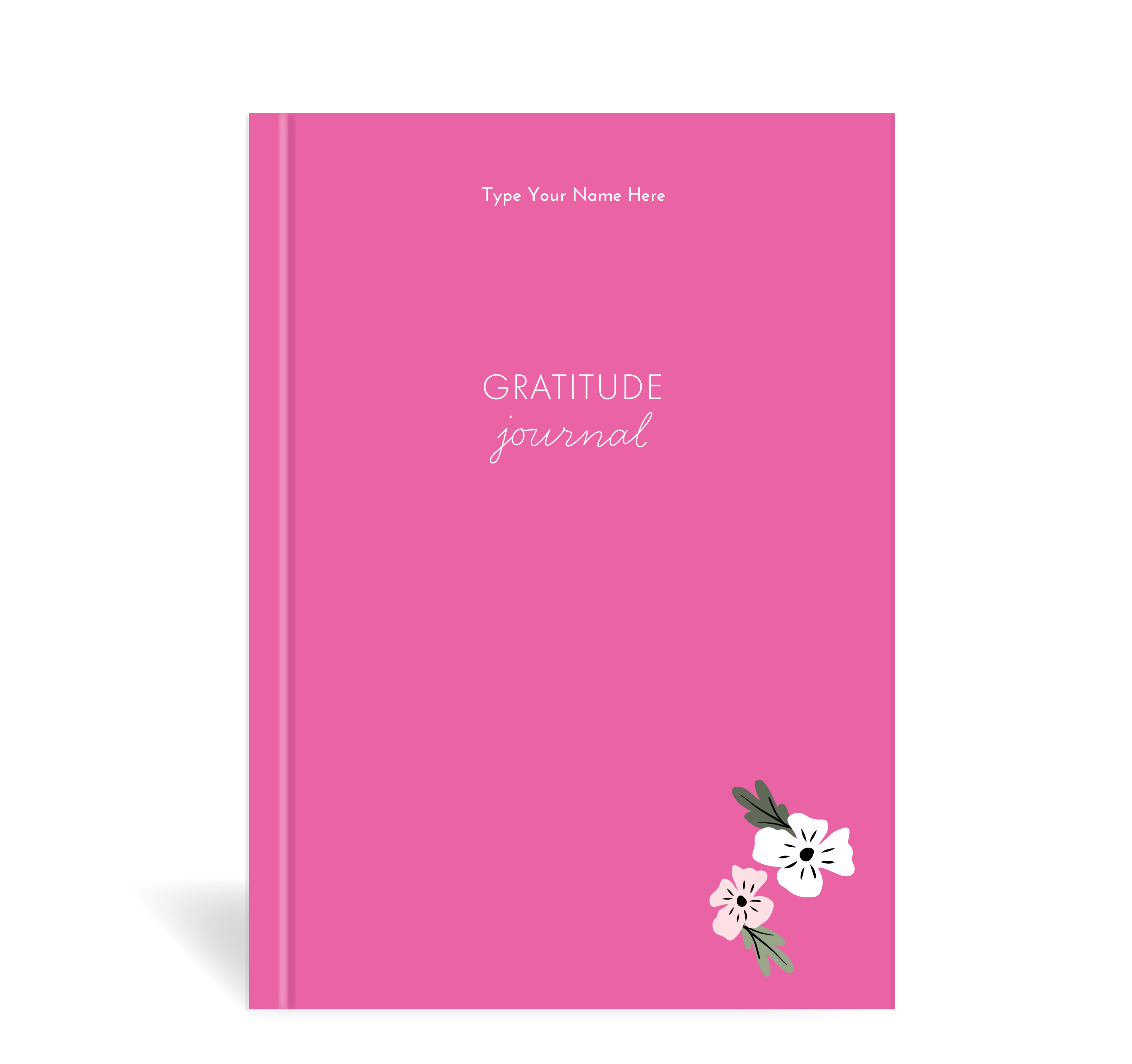 A5 Journal - Gratitude - Blomster - Hot Pink – Dream Life