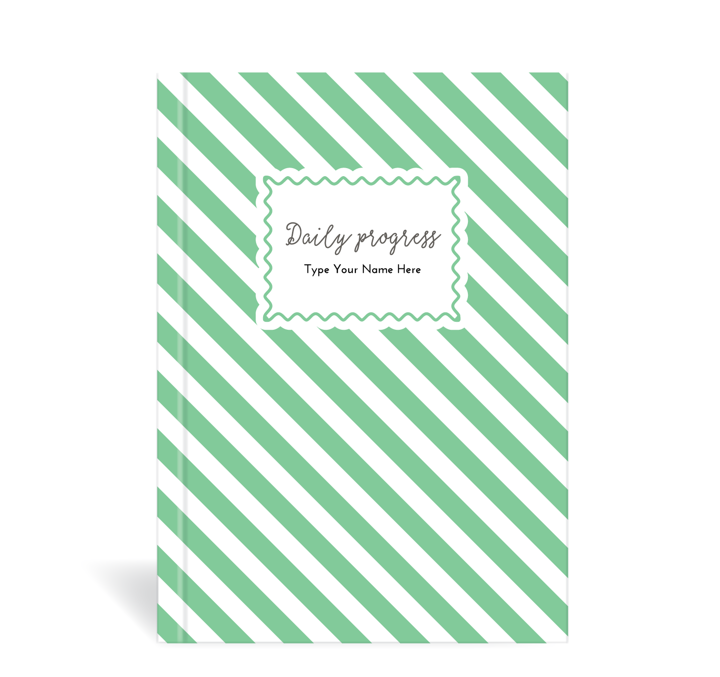 A5 Journal - Daily Progress - Stripe - Green – Dream Life