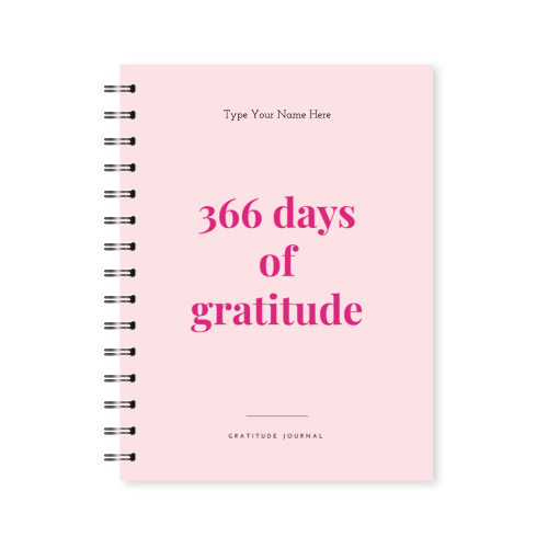 A5 Spiral Journal - Gratitude - 366 Days - Pink – Dream Life