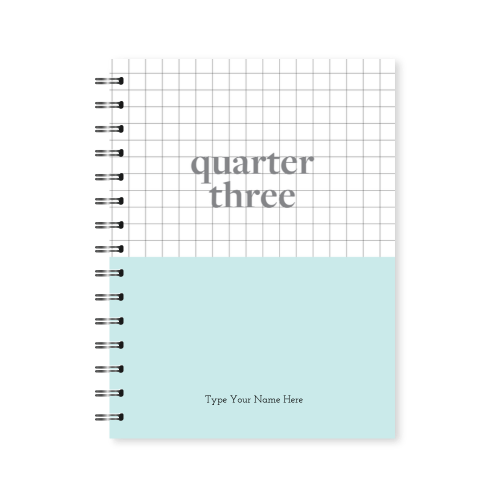 A5 Spiral Journal - Daily Progress - Quarter Three - Mint – Dream Life