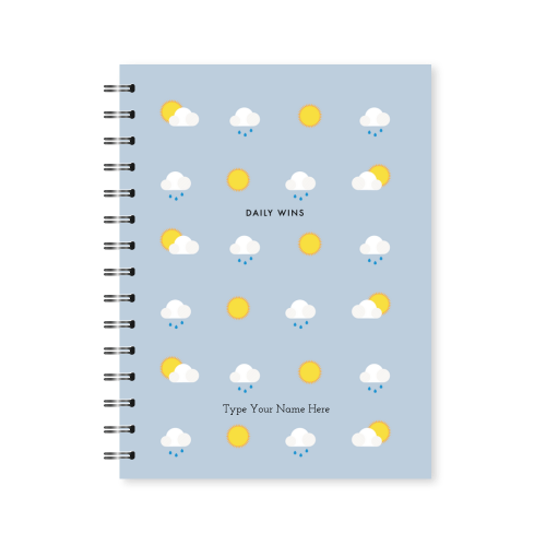 A5 Spiral Journal - Daily Wins - Clouds – Dream Life