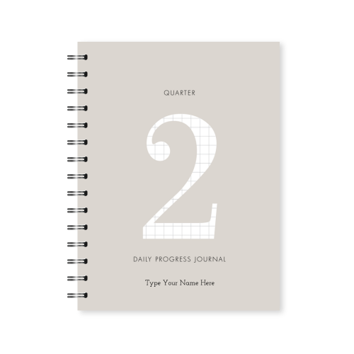 A5 Spiral Journal - Daily Progress - Quarter 2 - Sand – Dream Life