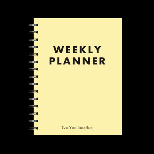 A5 Spiral Planner Undated - Weekly Planner - Yellow – Dream Life