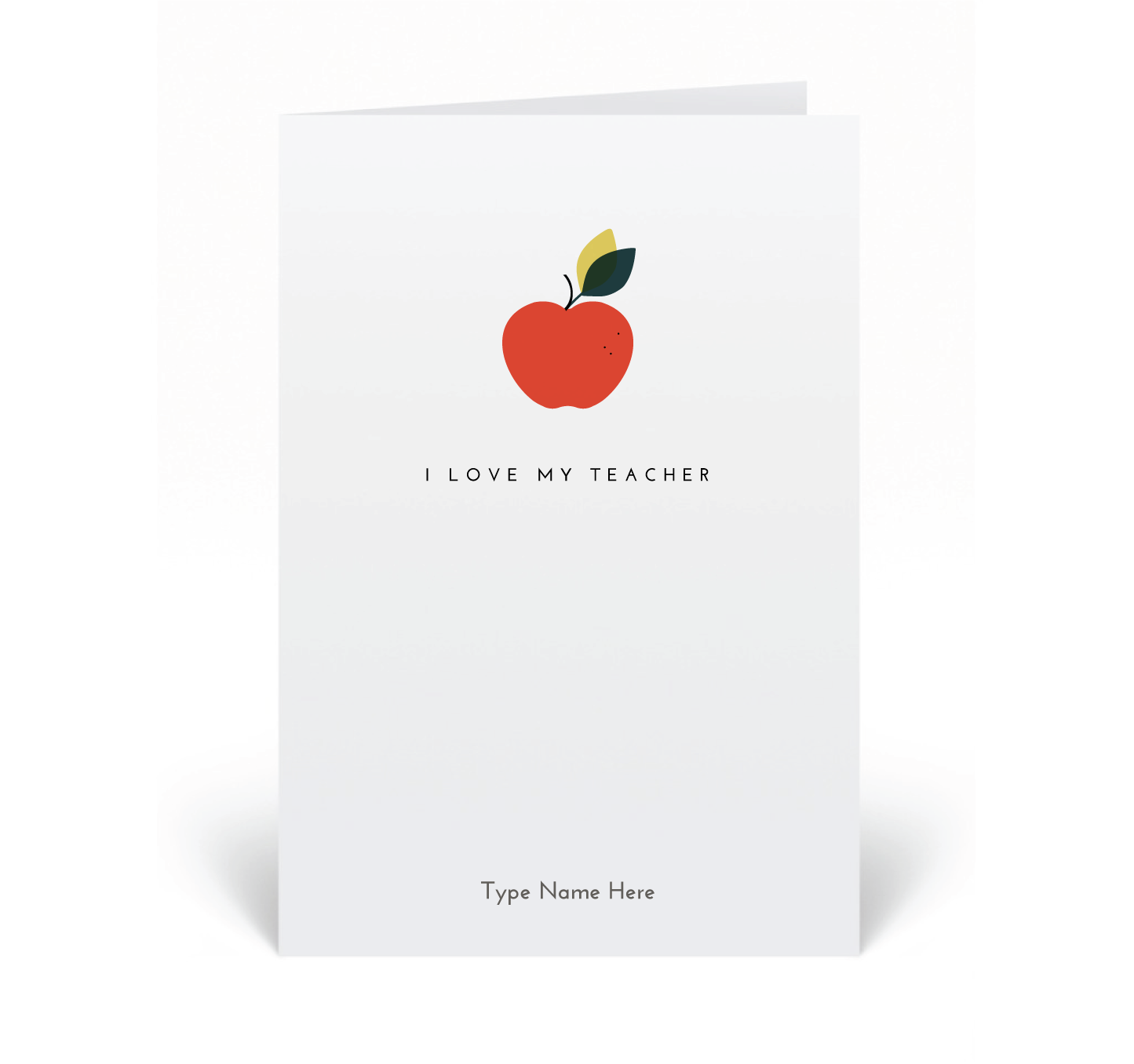 Personalised Card - I Love my Teacher – Dream Life