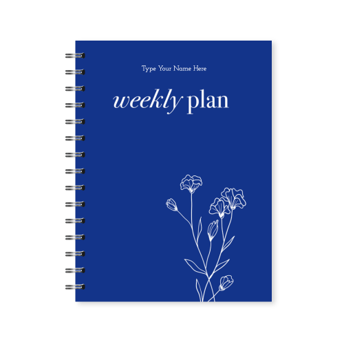 2026 A5 Spiral Vertical Weekly Diary - Stem - Indigo – Dream Life
