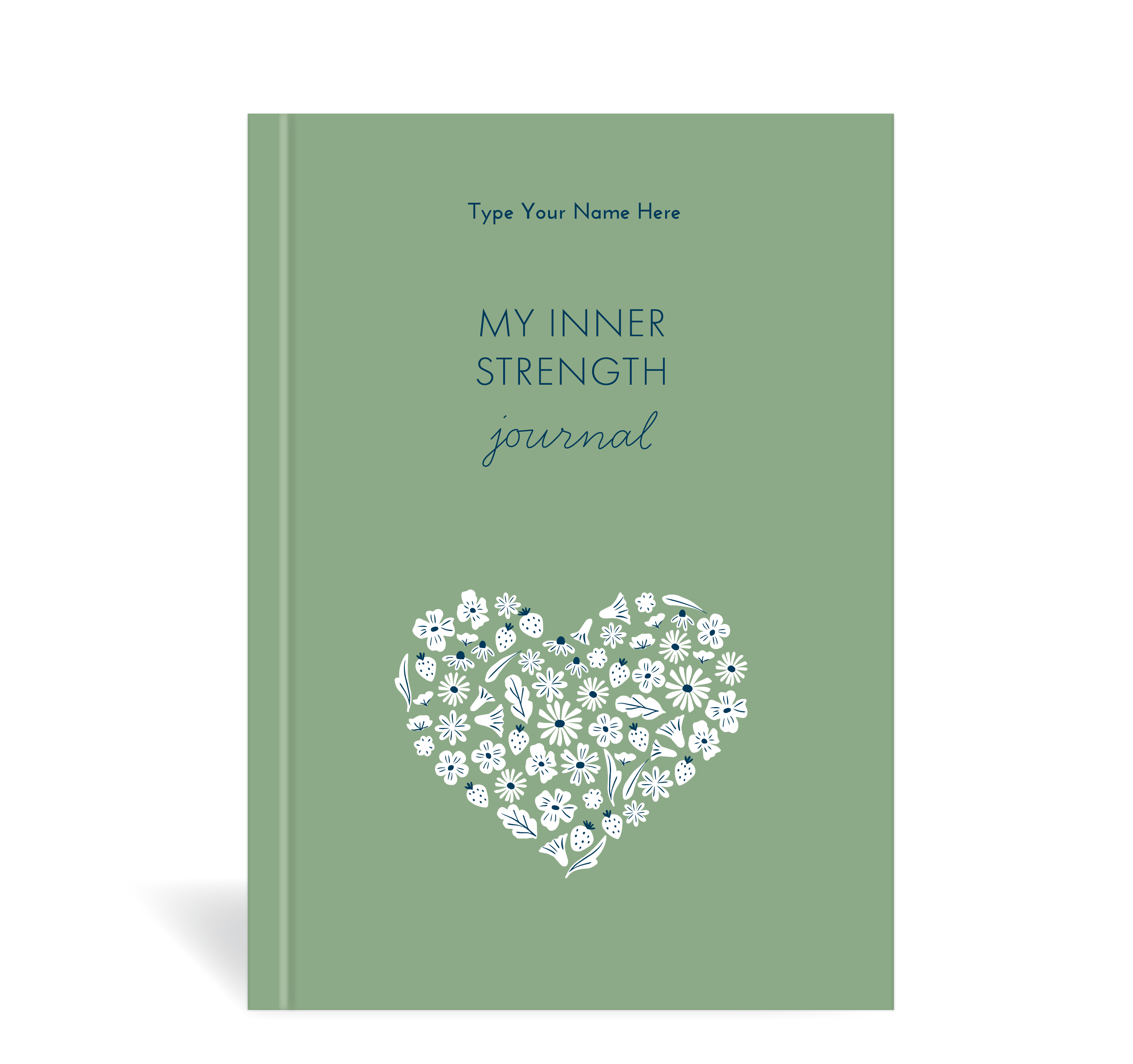 A5 Journal - BCNA - My Inner Strength - Heart - Green – Dream Life
