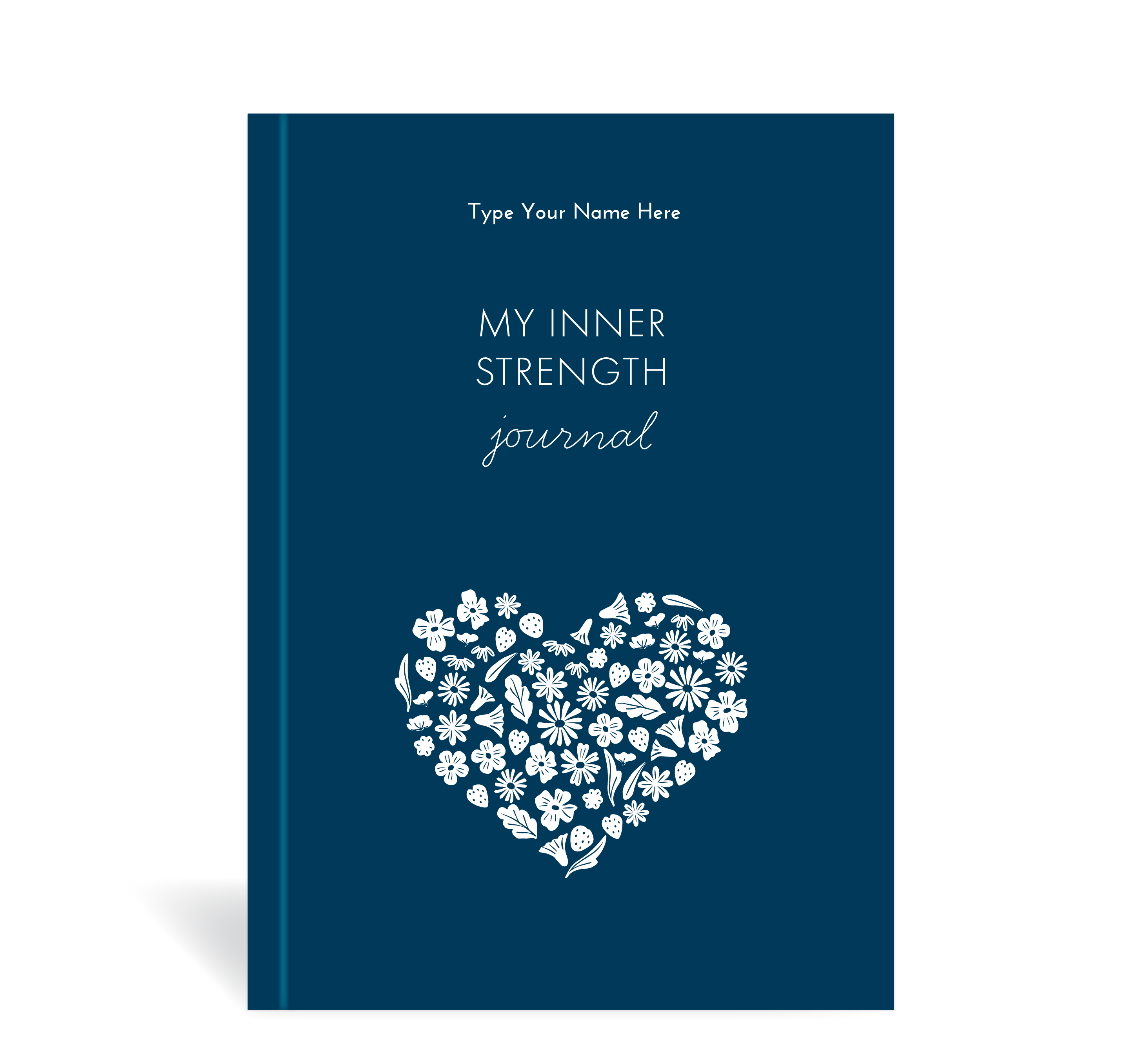A5 Journal - BCNA - My Inner Strength - Heart - Navy – Dream Life