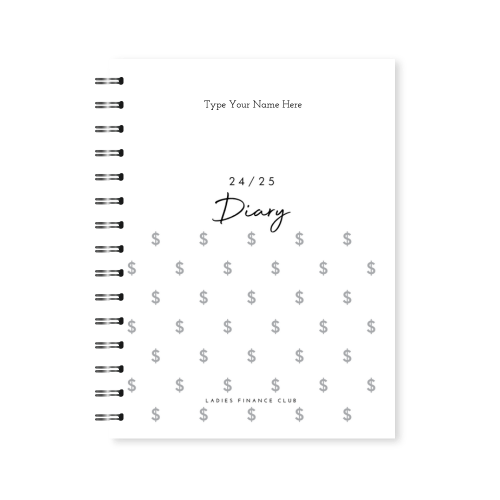 A5 24/25 Spiral Financial Diary - Ladies Finance Club - Grey – Dream Life