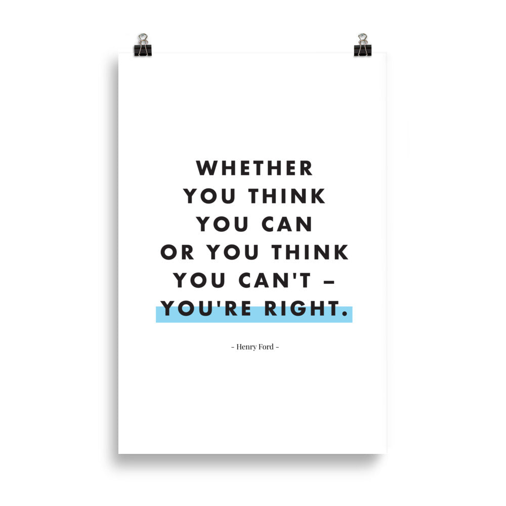 WHETHER YOU THINK Poster – Dream Life