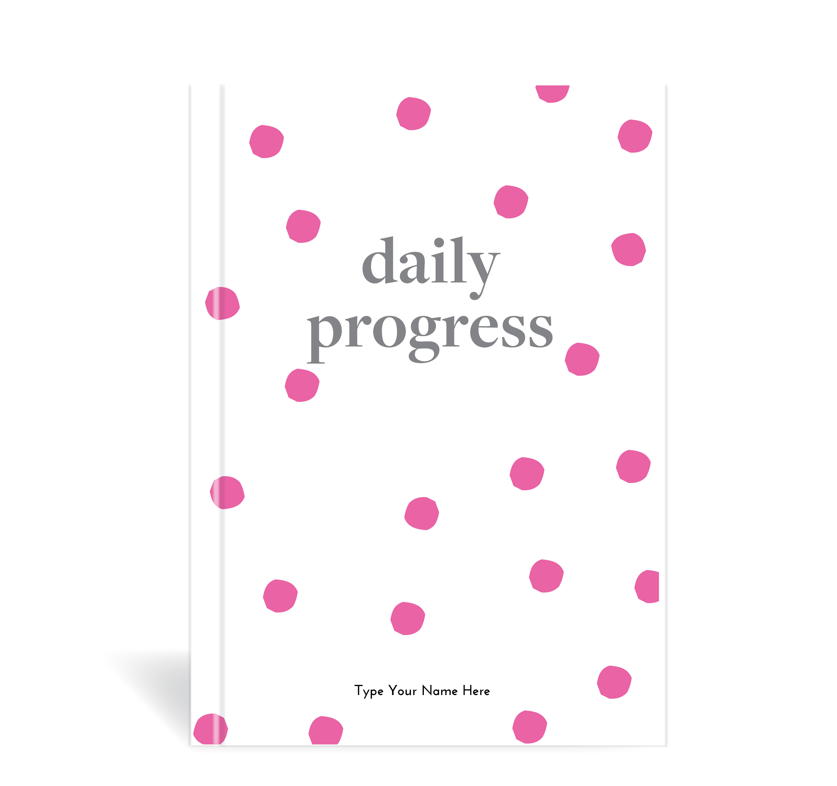 A5 Journal - Daily Progress - Dots - Pink – Dream Life