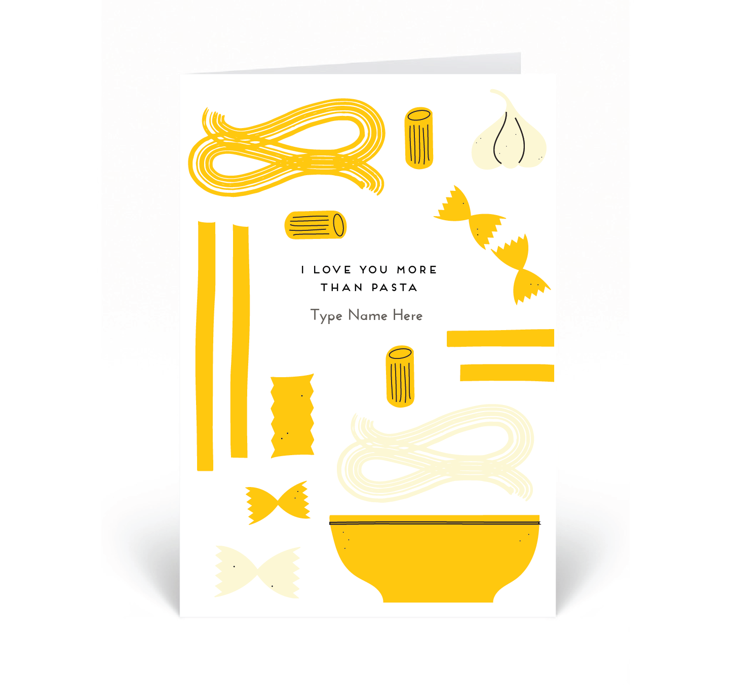 Personalised Card - I Love You More Than Pasta – Dream Life
