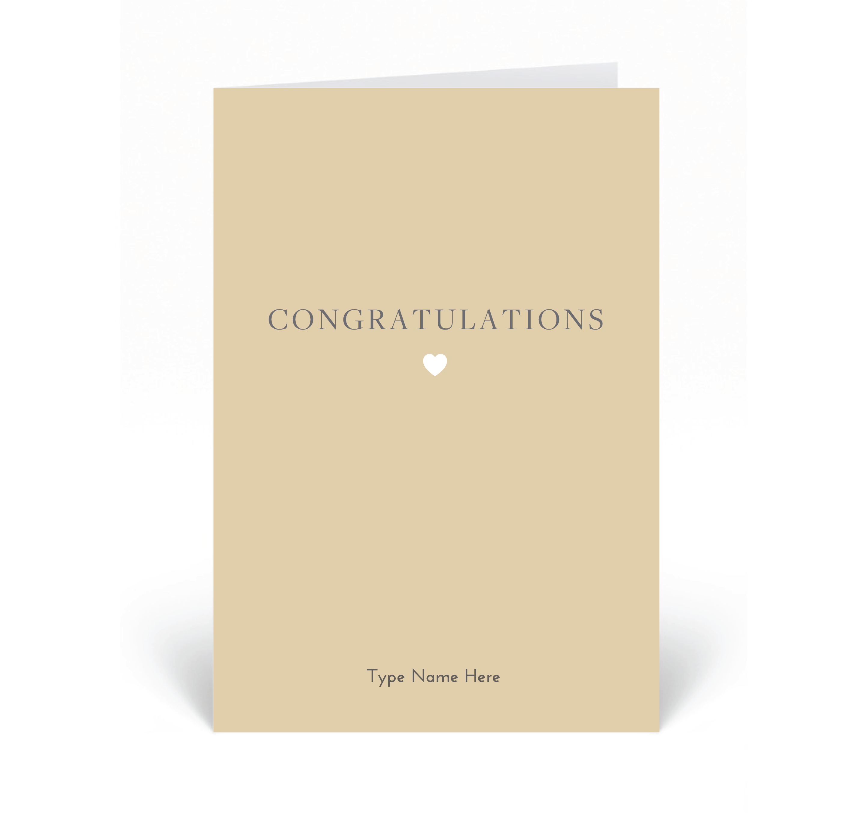 Personalised Card - Congratulations - Light Tan – Dream Life