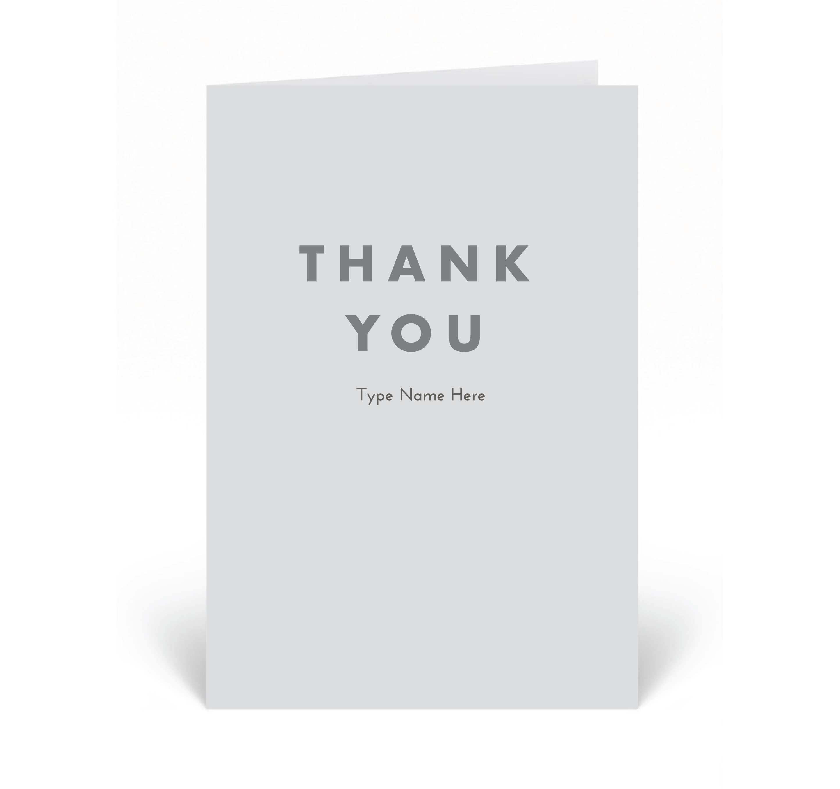 Personalised Card - Thank You - Grey – Dream Life