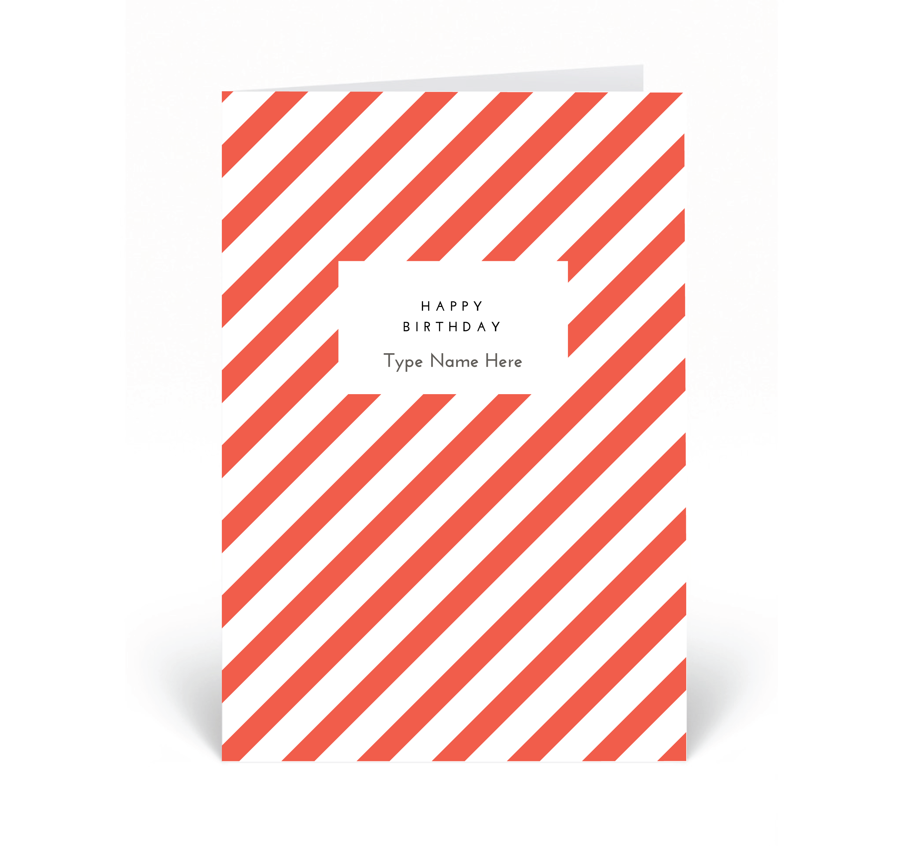 Personalised Card - Happy Birthday - Stripe - Red – Dream Life