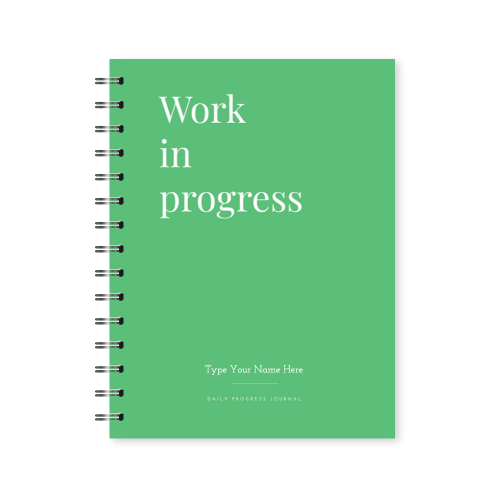 A5 Spiral Journal - Daily Progress - Work In Progress - Green – Dream Life