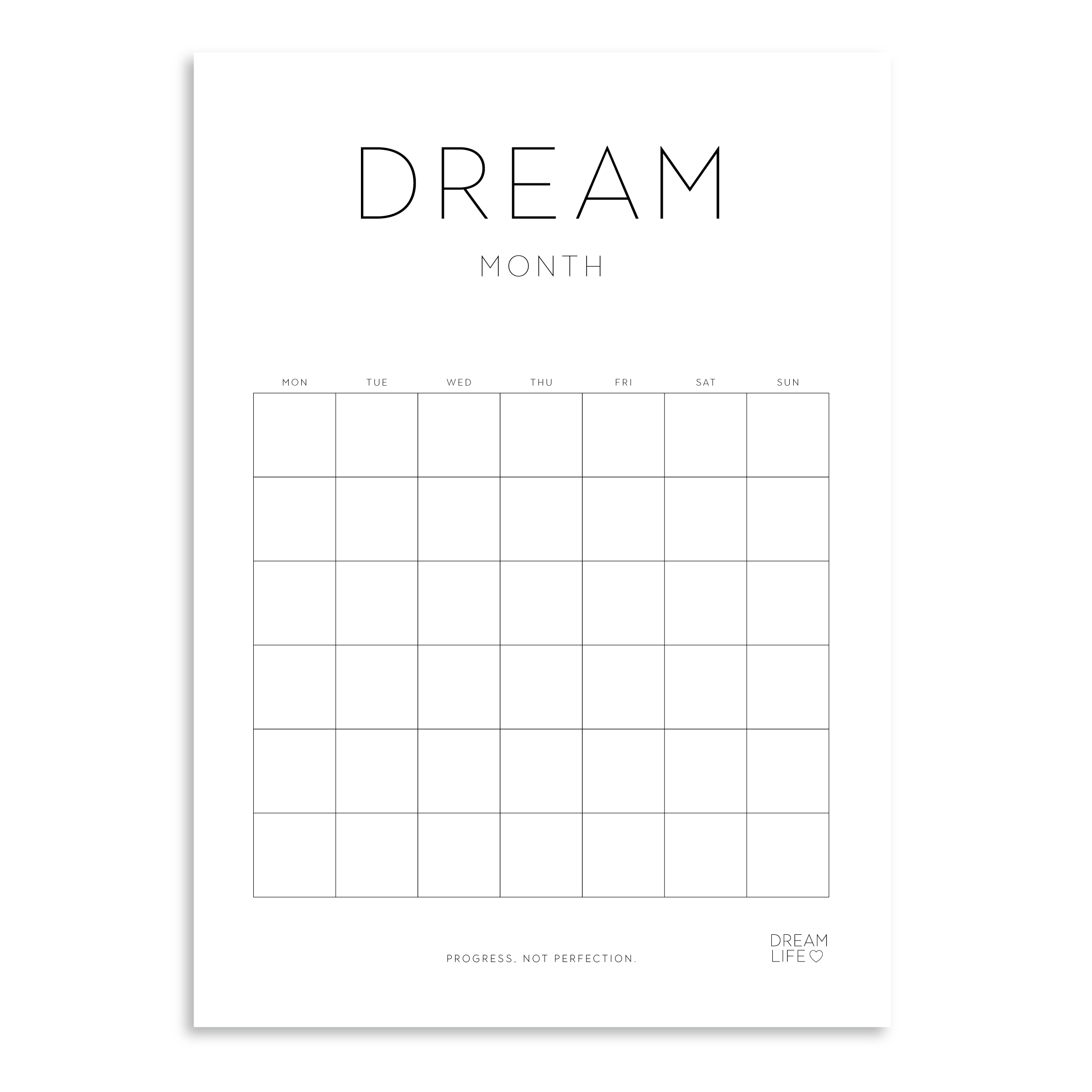 DESIGN YOUR DREAM MONTH Downloadable PDF – Dream Life