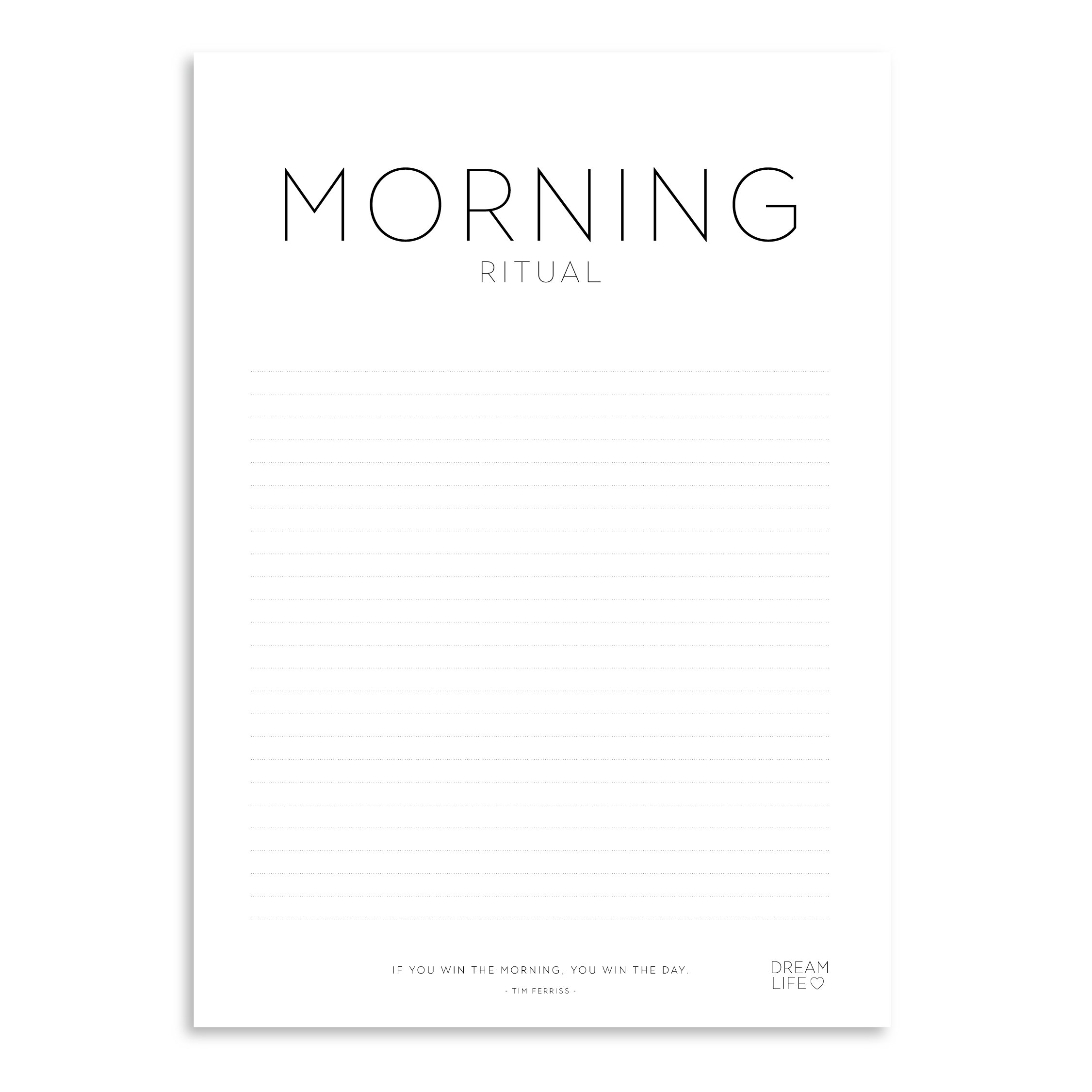 MORNING & EVENING RITUALS Downloadable PDF – Dream Life