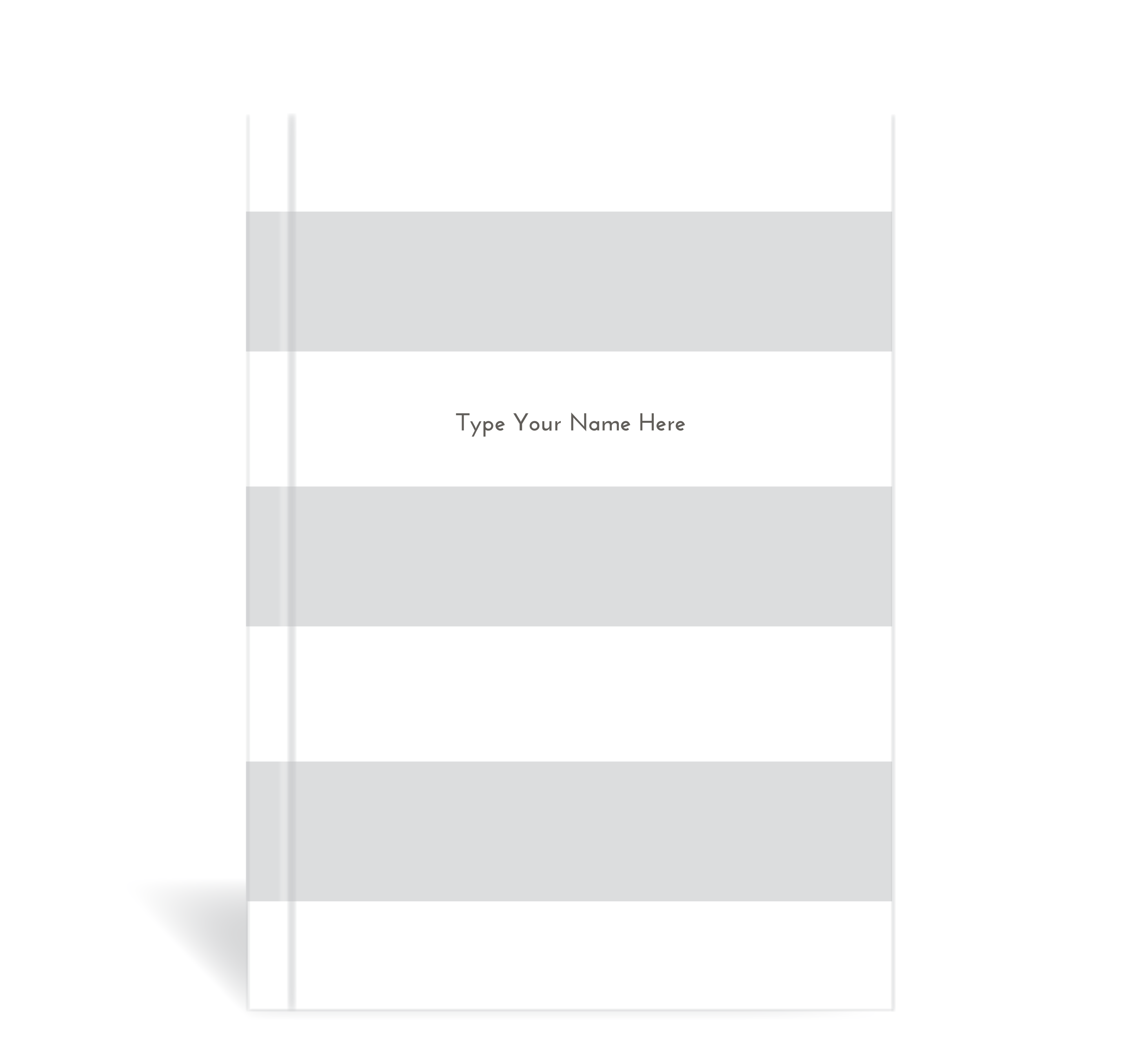 A5 Journal - Wide Stripe - Grey – Dream Life