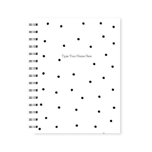 A5 Spiral Journal - Dots - White – Dream Life