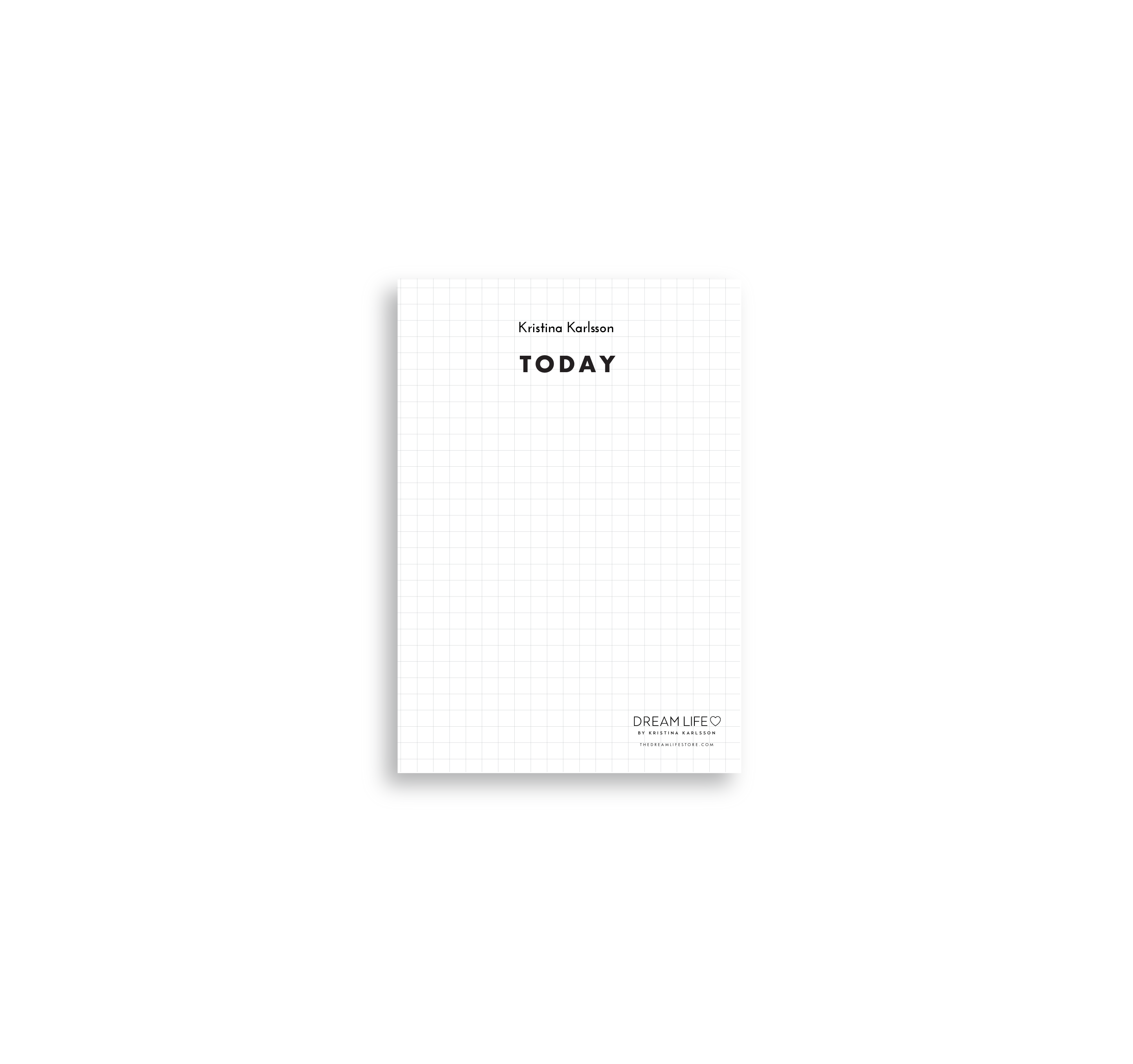 A6 Notepad - Today - Grid – Dream Life